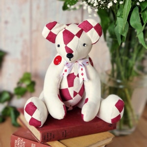 Patchwork Bear PDF Sewing Pattern, Keepsake Teddy, MEMORY BEAR Pattern ...
