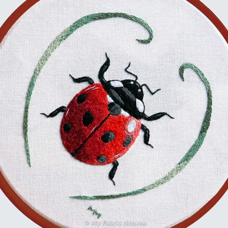 Ladybird Embroidery Pattern Needlepainting Pattern & Photo - Etsy