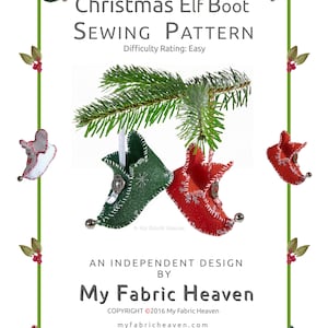 Elf Boots Felt Christmas Tree Ornament PDF Sewing Pattern & Photo ...