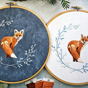 Fox Thread Painting Embroidery Pattern Needlepainting Video & - Etsy UK