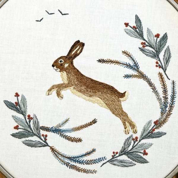 Rabbit Hand Embroidery Pattern - Etsy