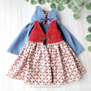 Doll Dress Pinafore PDF Sewing Pattern for 40cm/16" Dolls. Fully Lined ...