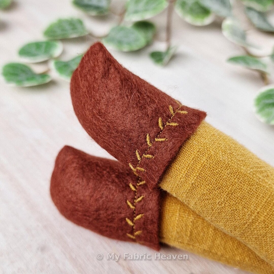 Doll's Felt Ankle Boots With Embroidery Easy PDF Sewing Pattern PDF for ...