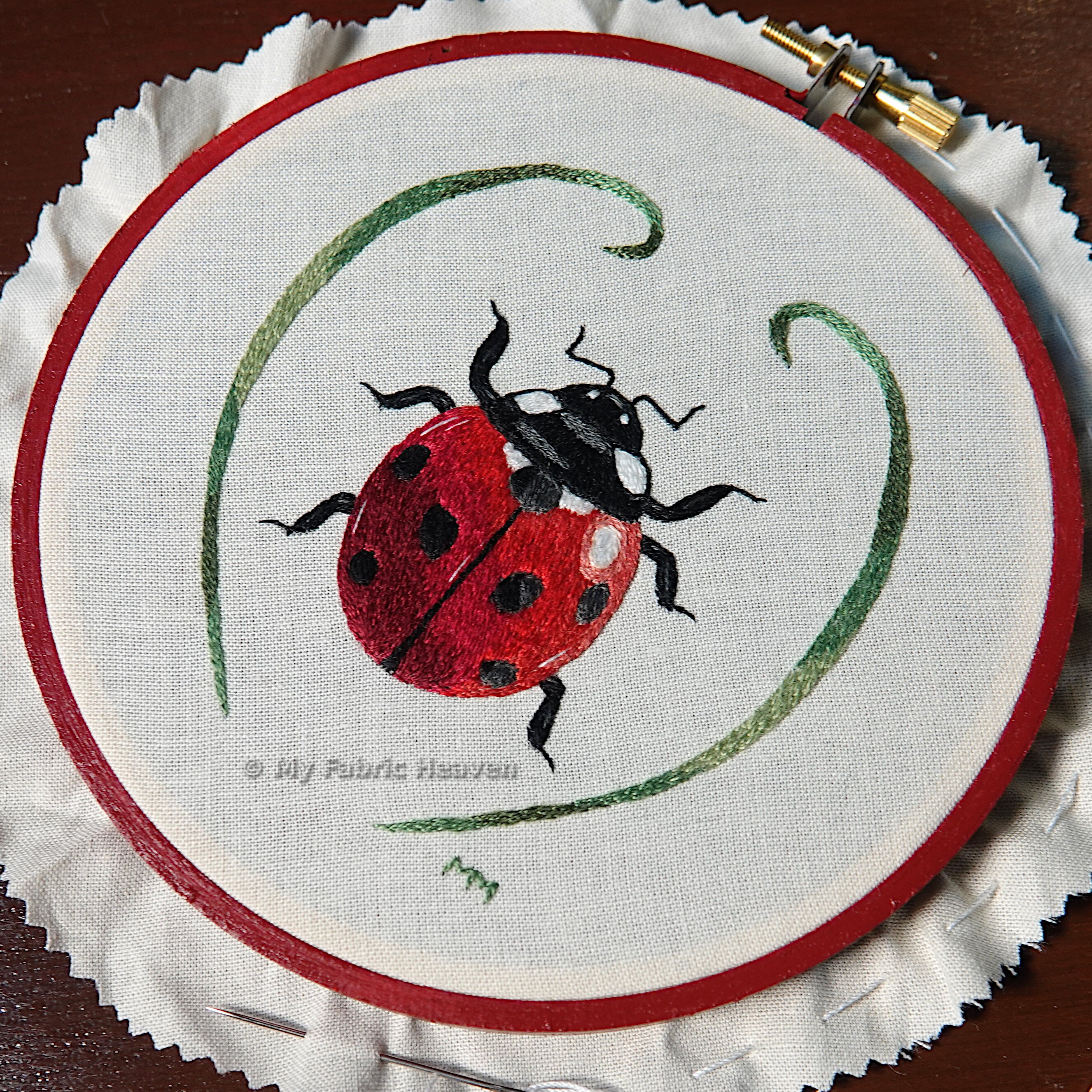 Ladybird Embroidery Pattern, Needlepainting Pattern & Photo Tutorial ...