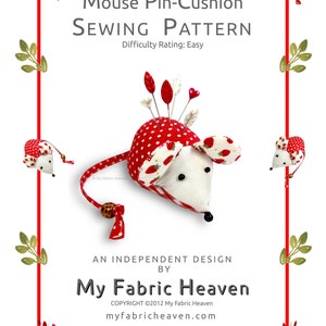 Cute Mouse Pincushion PDF Sewing PATTERN Easy to Sew Needle Minder - Etsy
