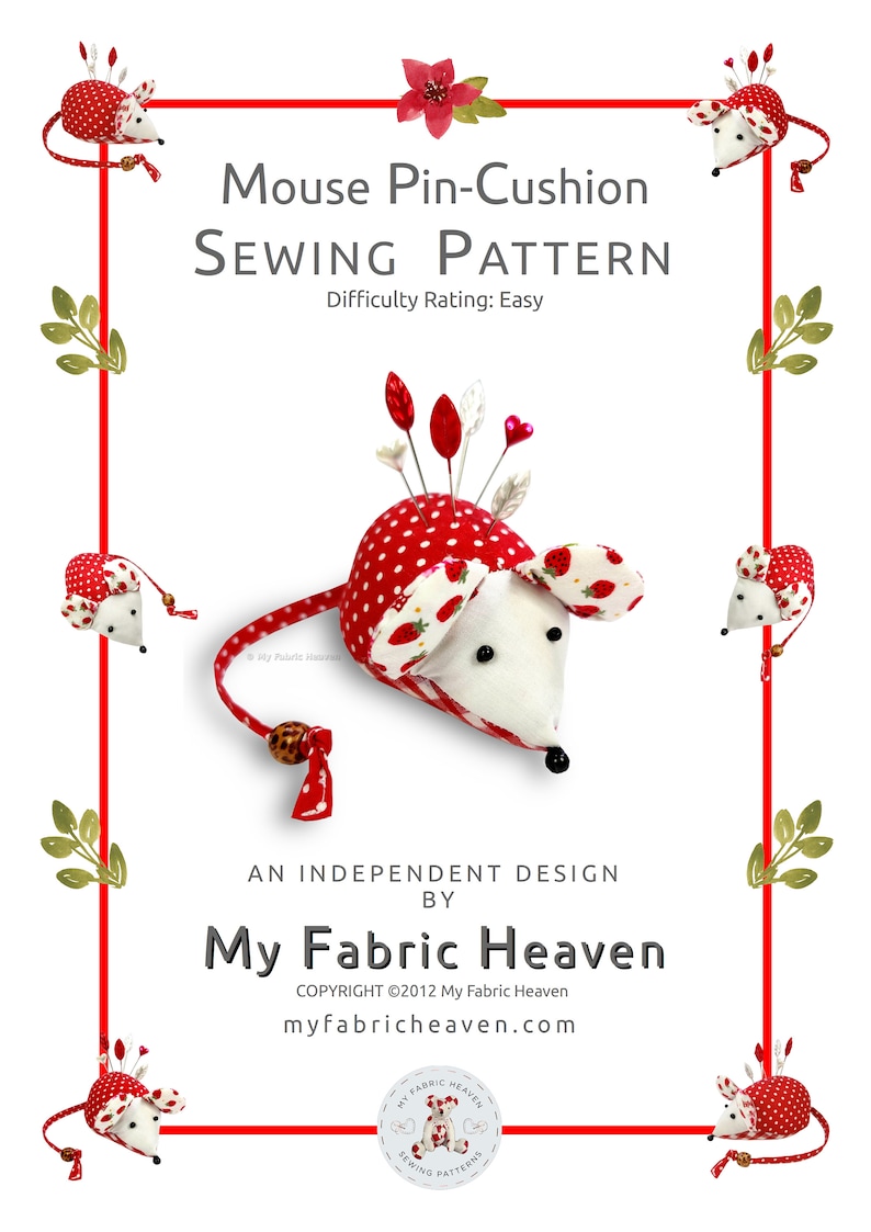 Cute Mouse Pincushion PDF Sewing PATTERN Easy to Sew Needle - Etsy