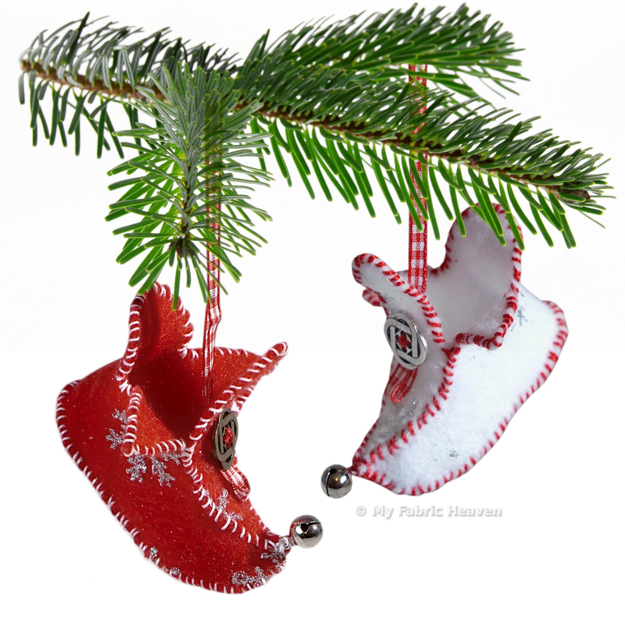 Elf Boots Felt Christmas Tree Ornament PDF Sewing Pattern & - Etsy