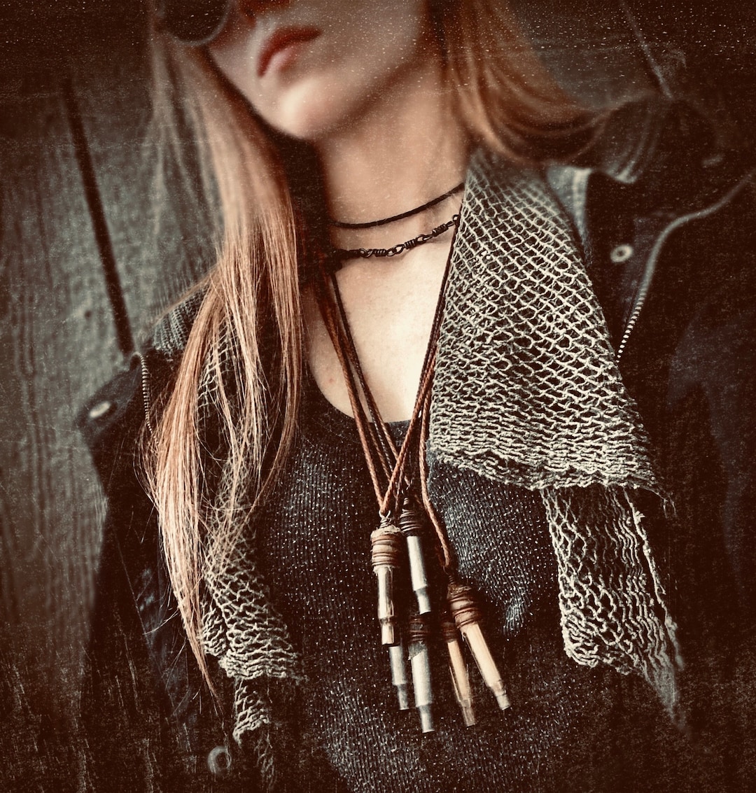 Upcycled Post Apocalyptic Industrial Steel Necklace on Adjustable Cord ...