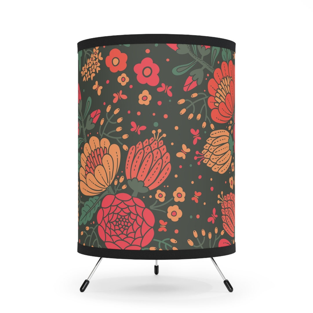 Floral Bloom Tripod Lamp: Illuminate Your Space With Vibrant Elegance ...