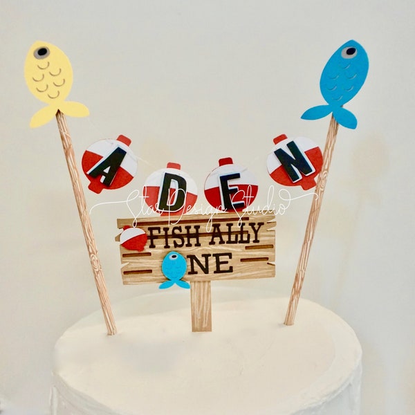 Fishing Cake Topper - Etsy