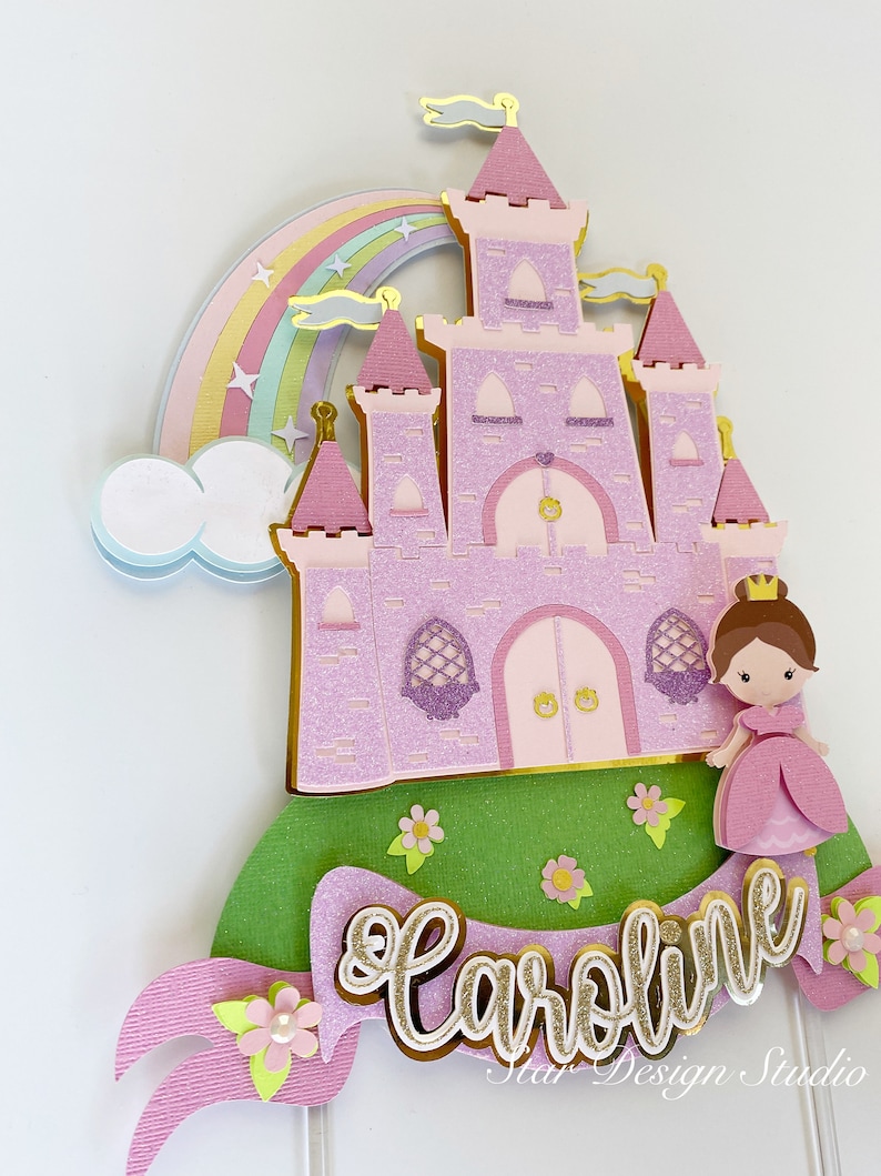Princess Castle Cake Topper. Birthday Cake Topper Girl Topper - Etsy