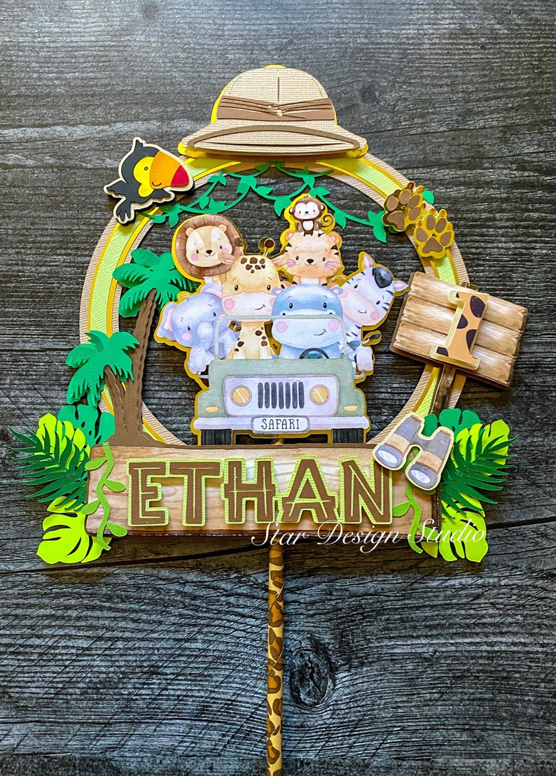 Safari Cake Topper. Birthday Cake Topper Boy Topper - Etsy