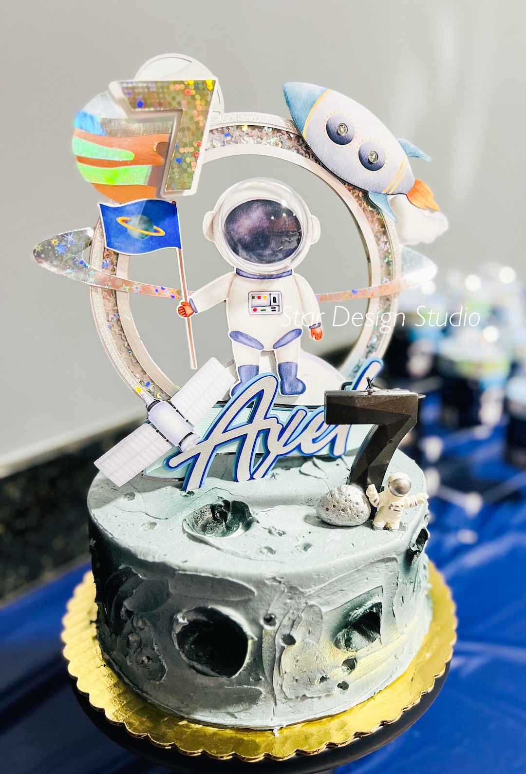 Space Cake Topper. Astronaut Birthday Cake Topper,boy Topper ...