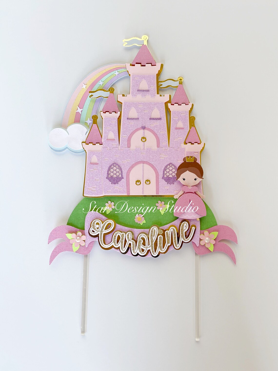 Princess Castle Cake Topper. Birthday Cake Topper Girl Topper - Etsy