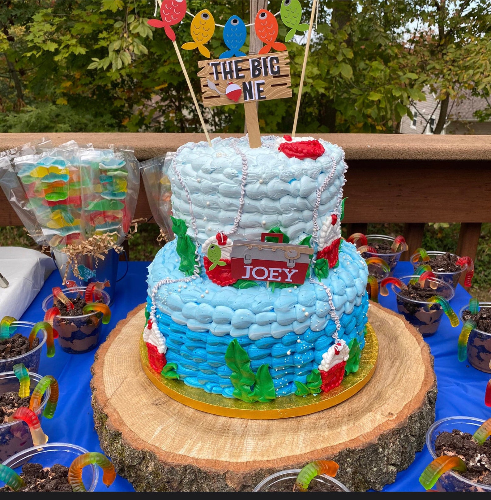 Fishing Cake Topper the Big One Cake Topper Ofish-ally One. | Etsy