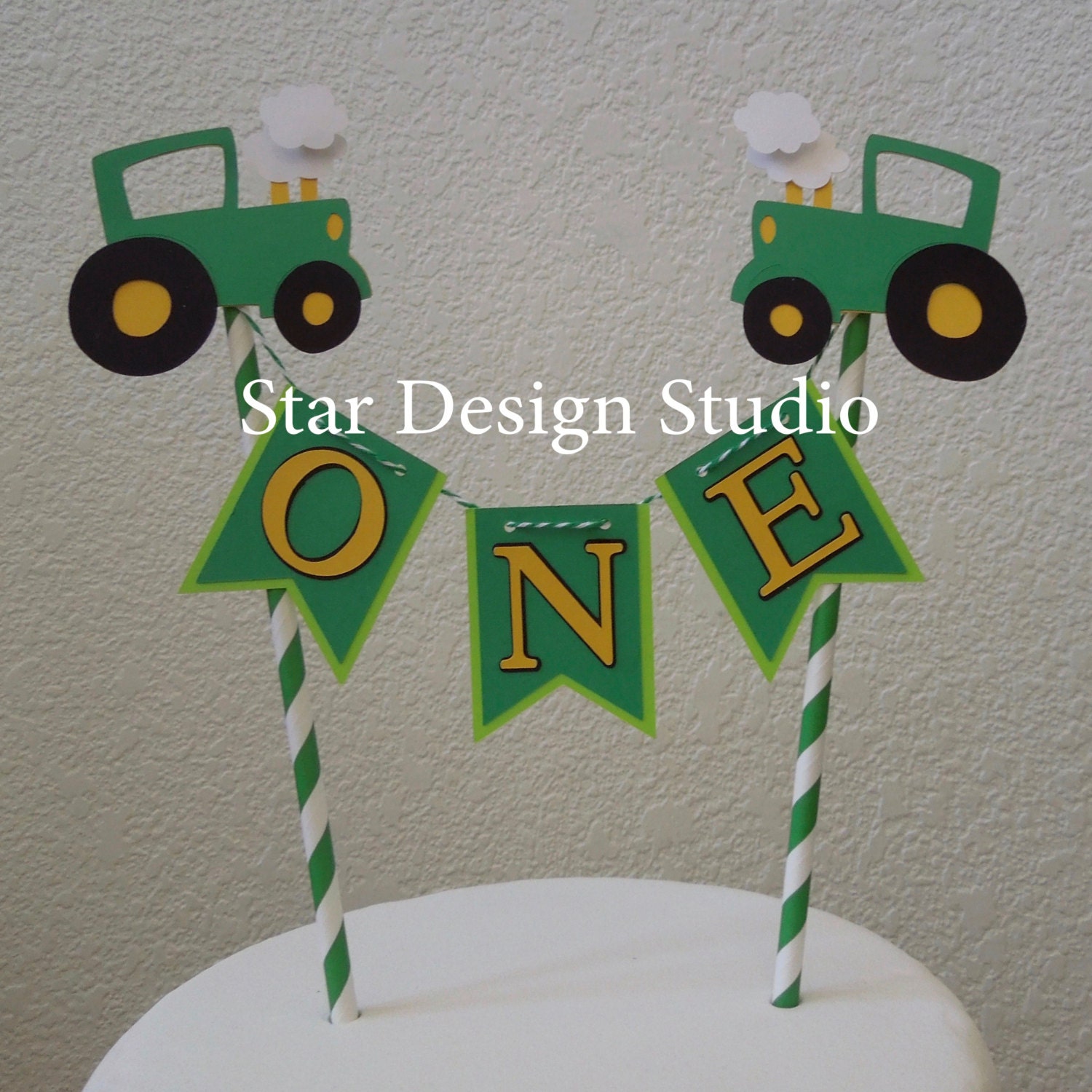 Tractor Cake Topper Birthday Bunting Cake Topper- Smash Cake, First ...