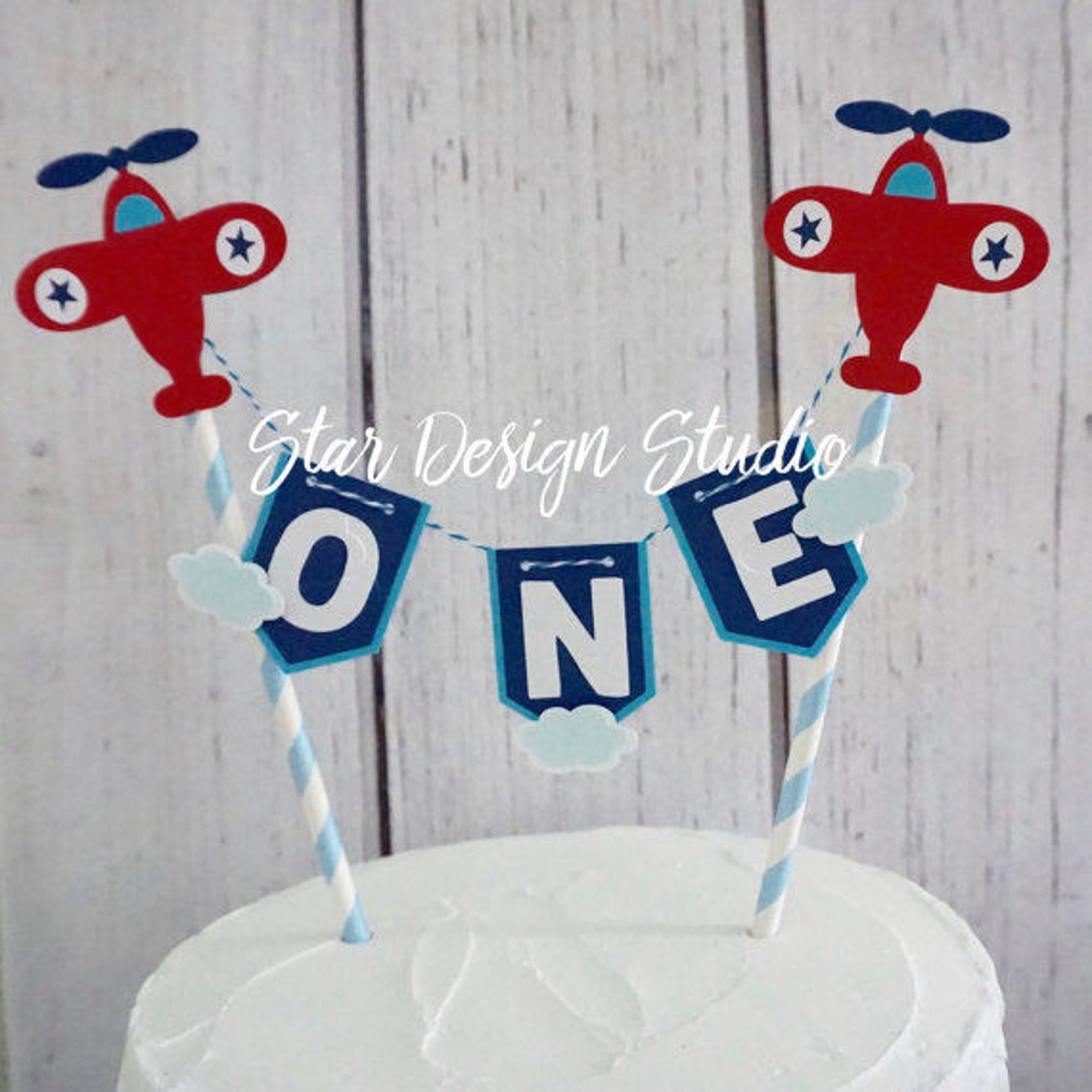 Airplane Happy Birthday Banner Pilot Birthday Aviator - Etsy