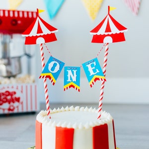 Circus Tent Cake Topper Birthday Bunting Ticket Smash Cake | Etsy