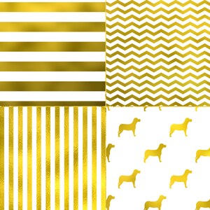 Faux Gold Foil White Digital Paper Pack Gold Background - Etsy