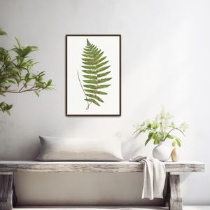 Vintage Fern Botanical Watercolor Printable, Small to Extra Large Wall ...