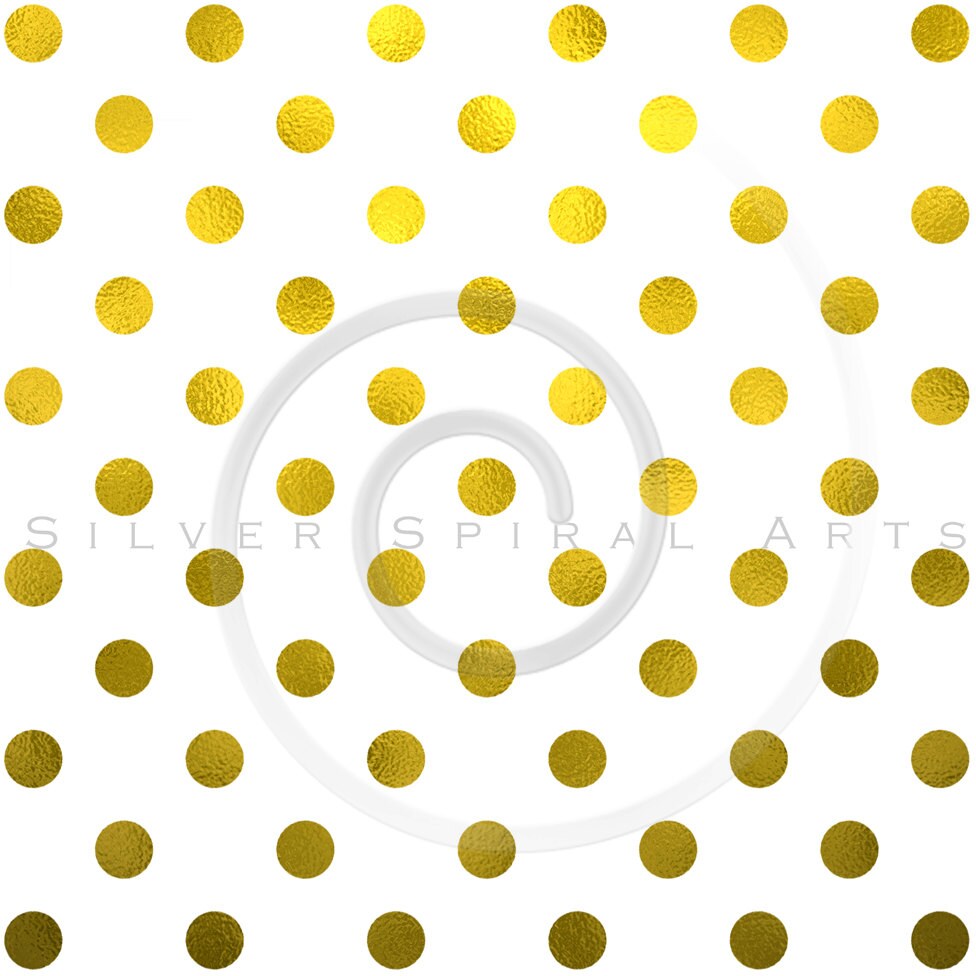 Gold And White Polka Dot Background