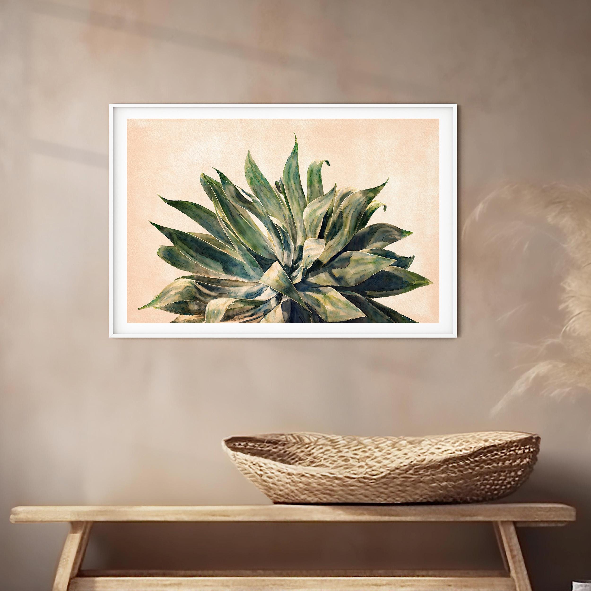 Sage Green and Peach Watercolor Botanical Digital Print, Modern ...