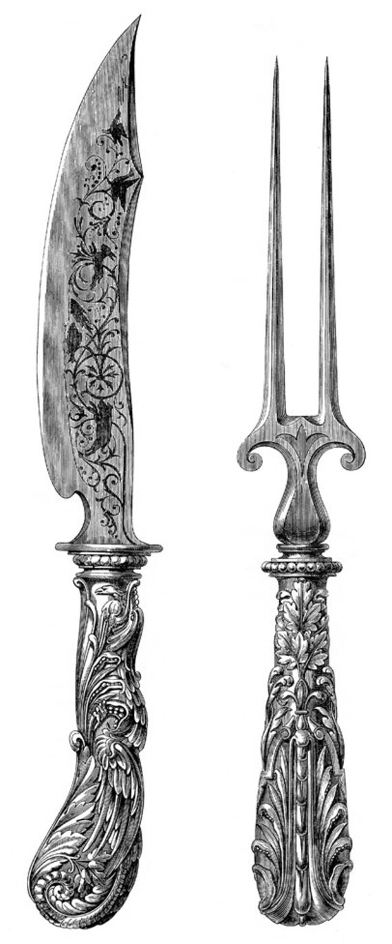 Antique Fork Drawing