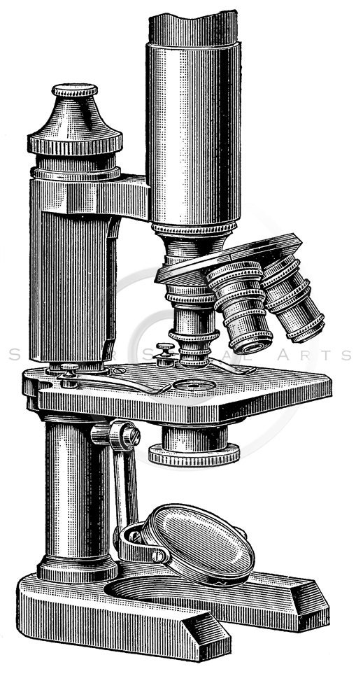 Vintage Scientific Microscope Illustration Printable 1800s - Etsy