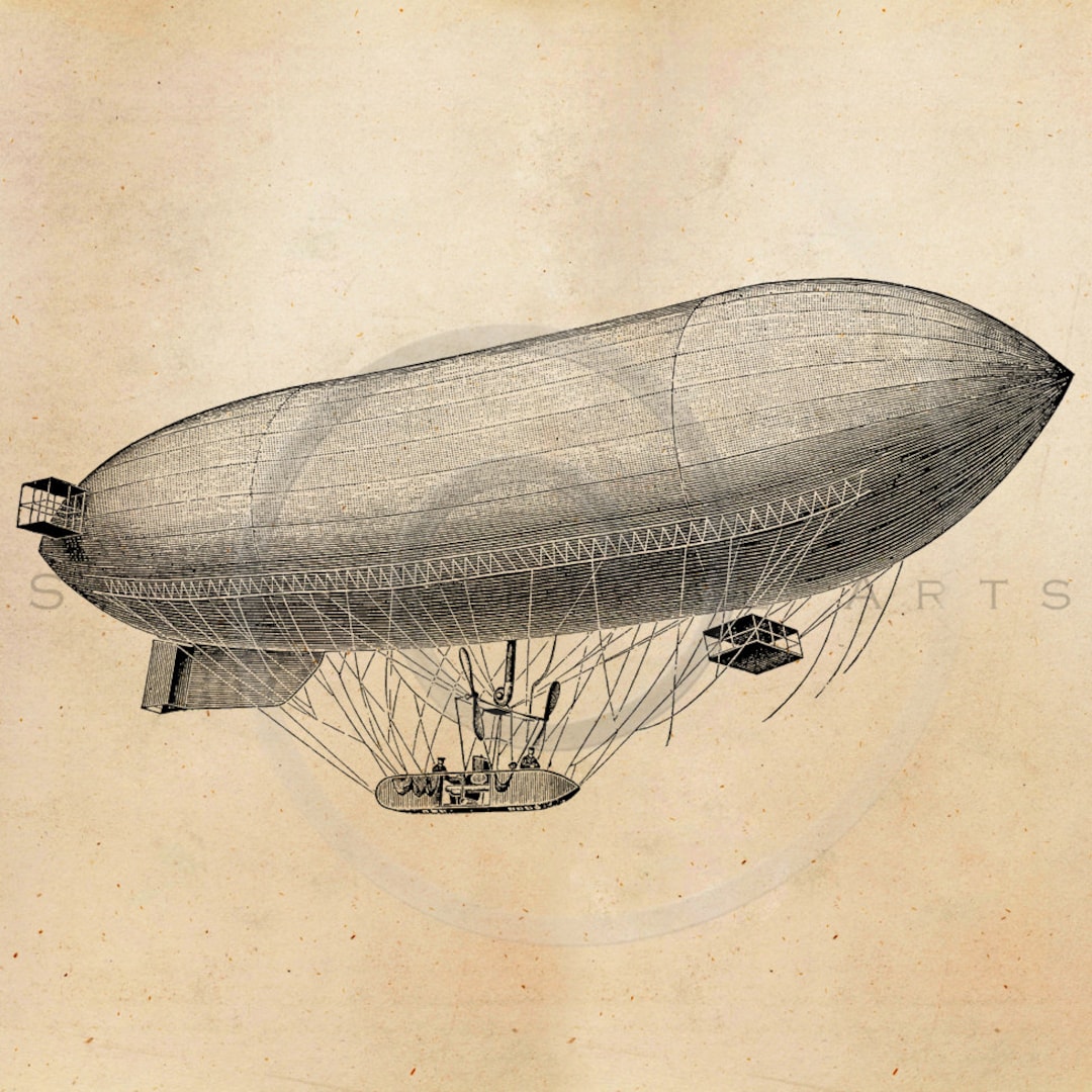 Steampunk Zeppelin Drawing