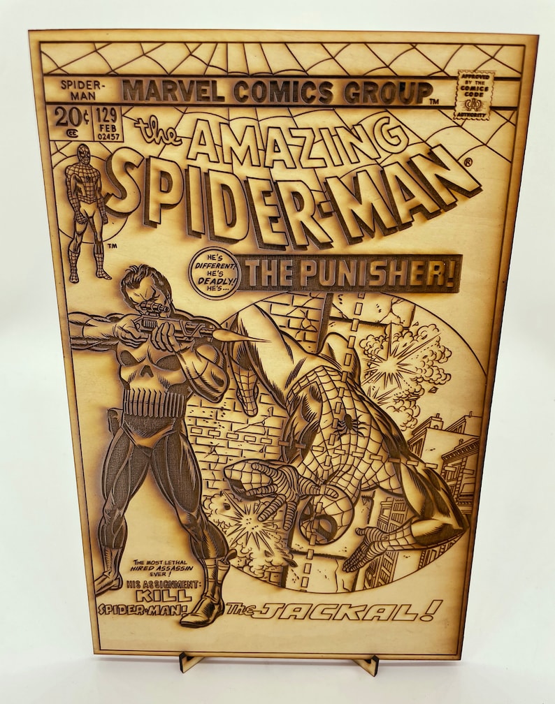 Amazing Spider-man 129 Engraved Wood Comic Cover - Etsy