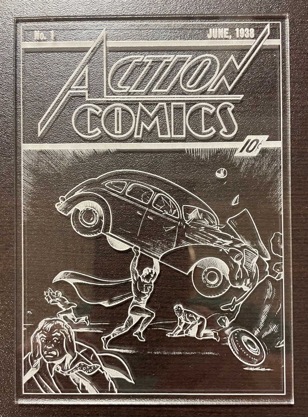 Action Comic #1 Large Acrylic Engraving - Etsy