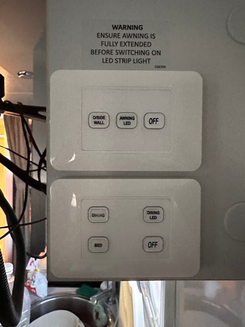 Caravan - Light Switch Labels - Etsy