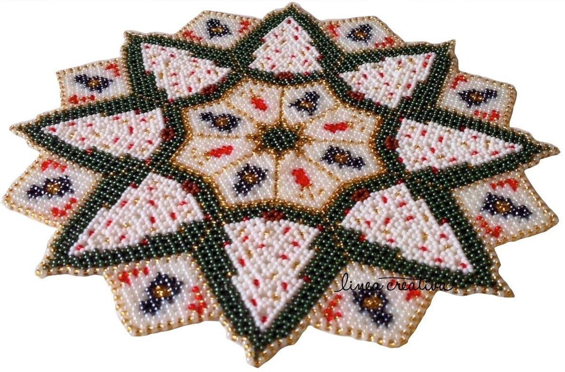 PDF Pattern for Beaded Christmas Doily 25 Cm LC 7 - Etsy