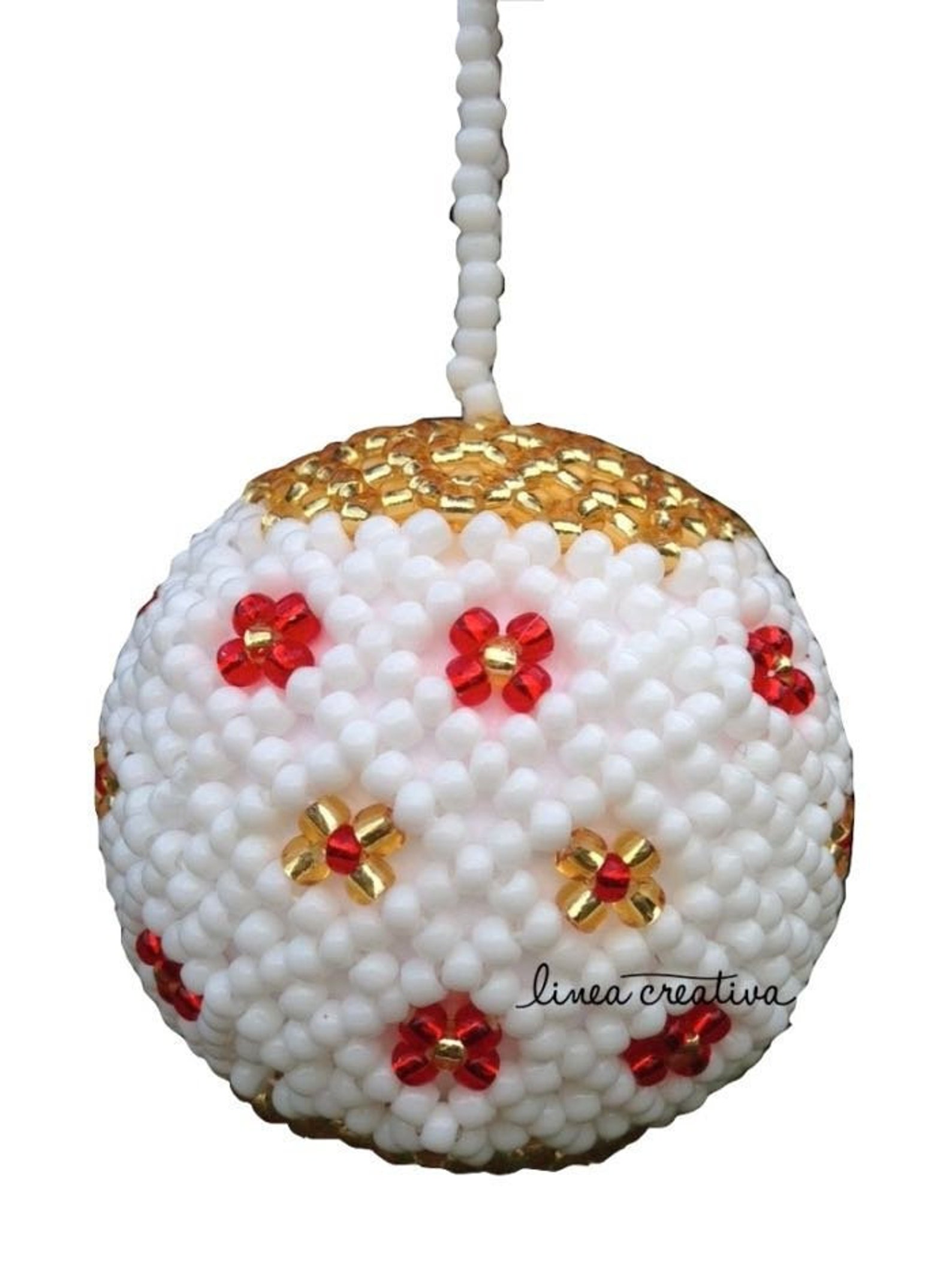 PDF Pattern for Beaded Christmas Ball Ornament 4 Cm, Code LC 9/2014 - Etsy
