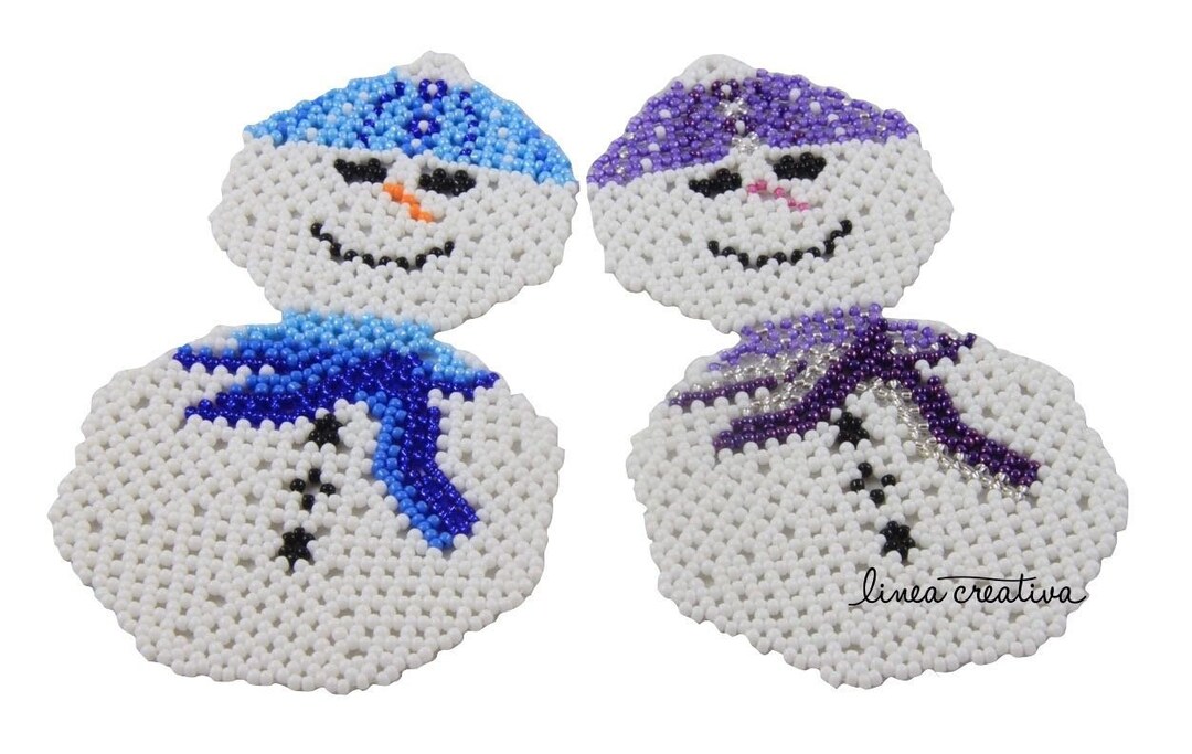 PDF Pattern for Beaded Snowman 8 X 16 Cm, Code LC 1/2015 - Etsy