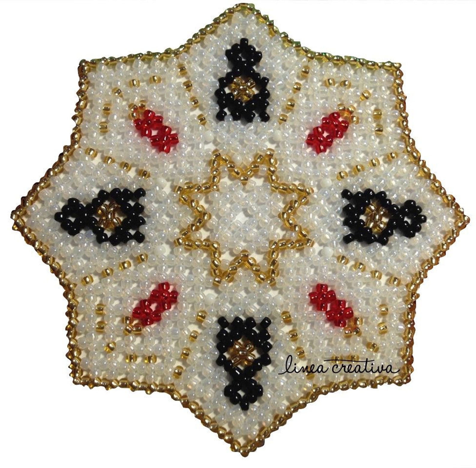 PDF Pattern for Beaded Christmas Doily 25 Cm LC 7 - Etsy