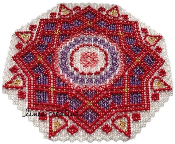 PDF Pattern for Beaded Doily 16 Cm Code LC 3_2015 - Etsy