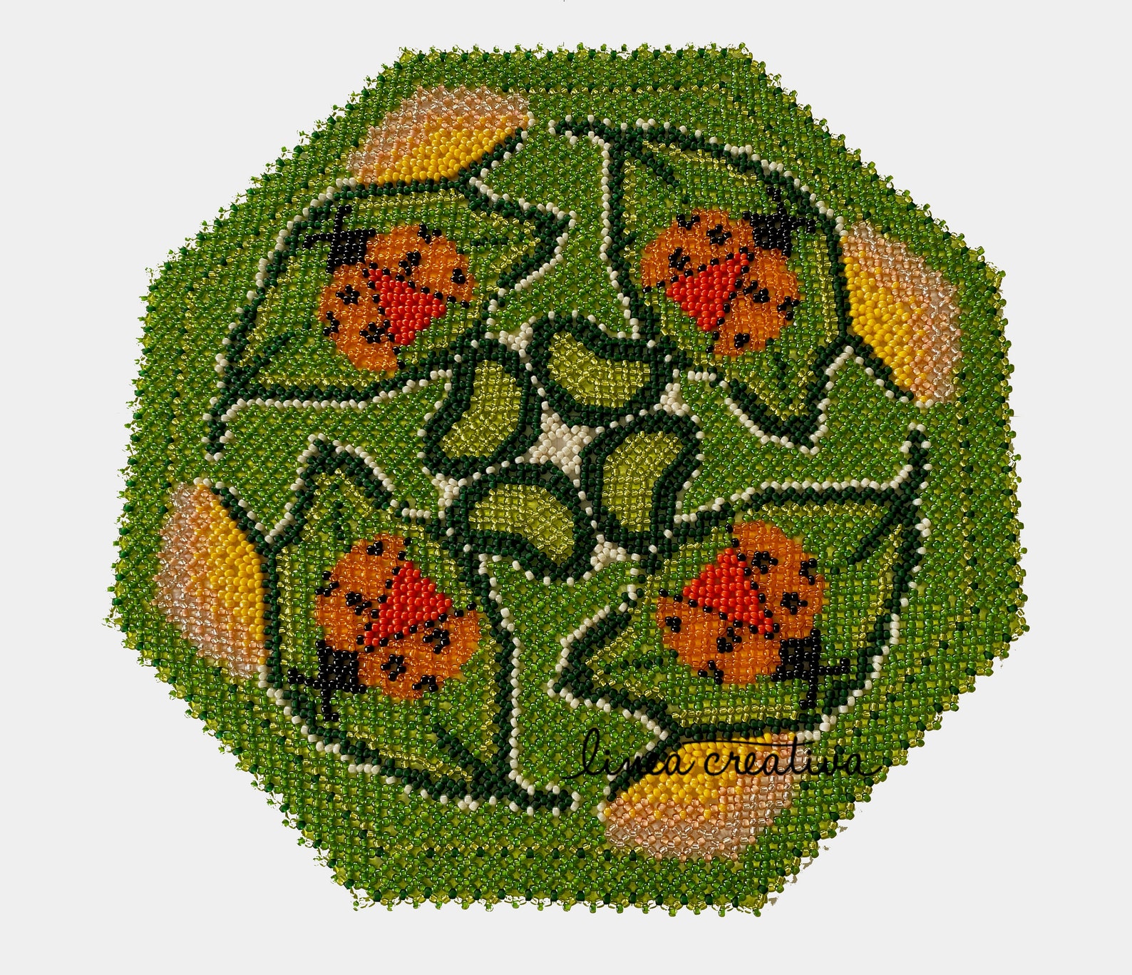 PDF Pattern for Beaded Doily / Schema per Centrino Di Perle 24 Cm ...