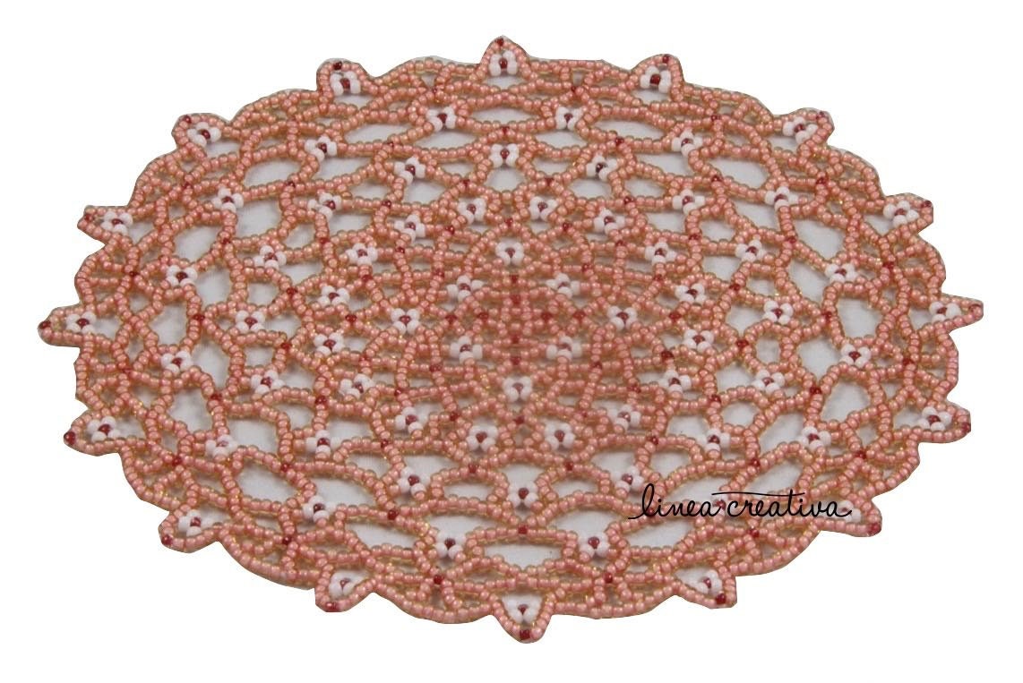 PDF Pattern for Beaded Doily With Flowers 17 Cm, Code LC 6/2014 - Etsy