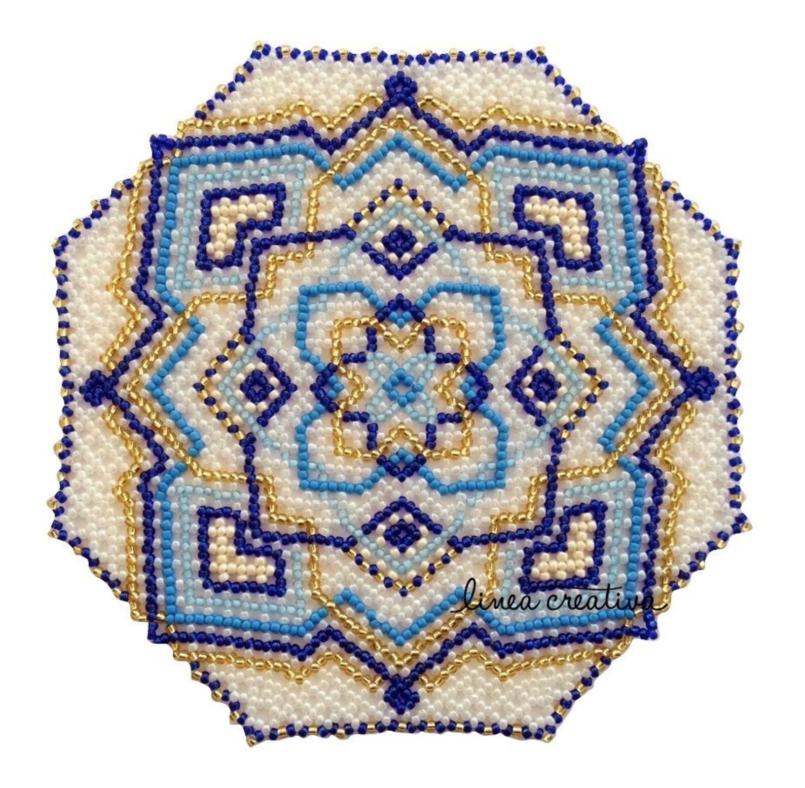 PDF Pattern for Beaded Geometrical Doily 16 Cm, Code LC 4 - Etsy