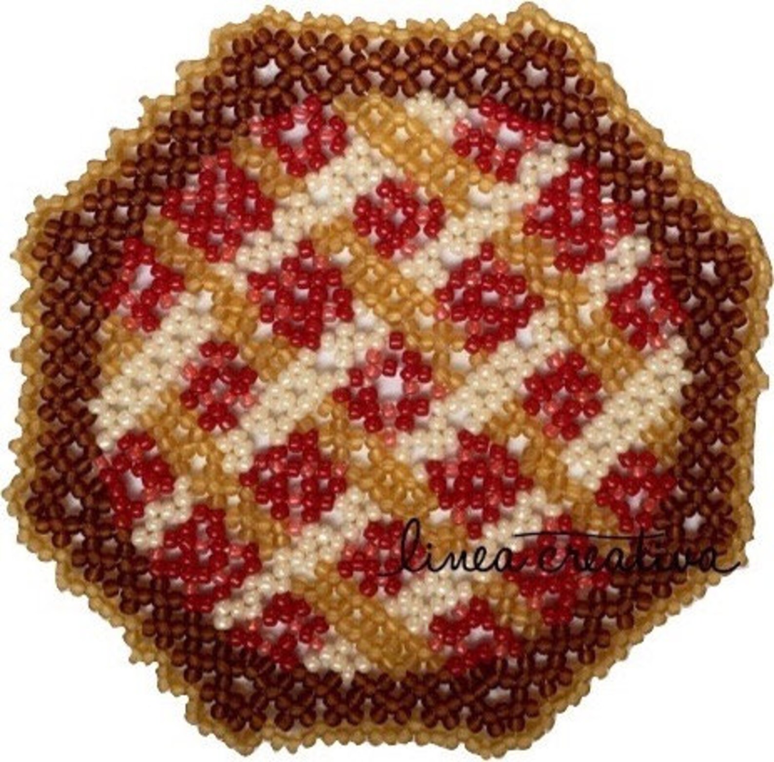 PDF Pattern for Beaded Pie Doily 11 Cm, Code LC 17 - Etsy