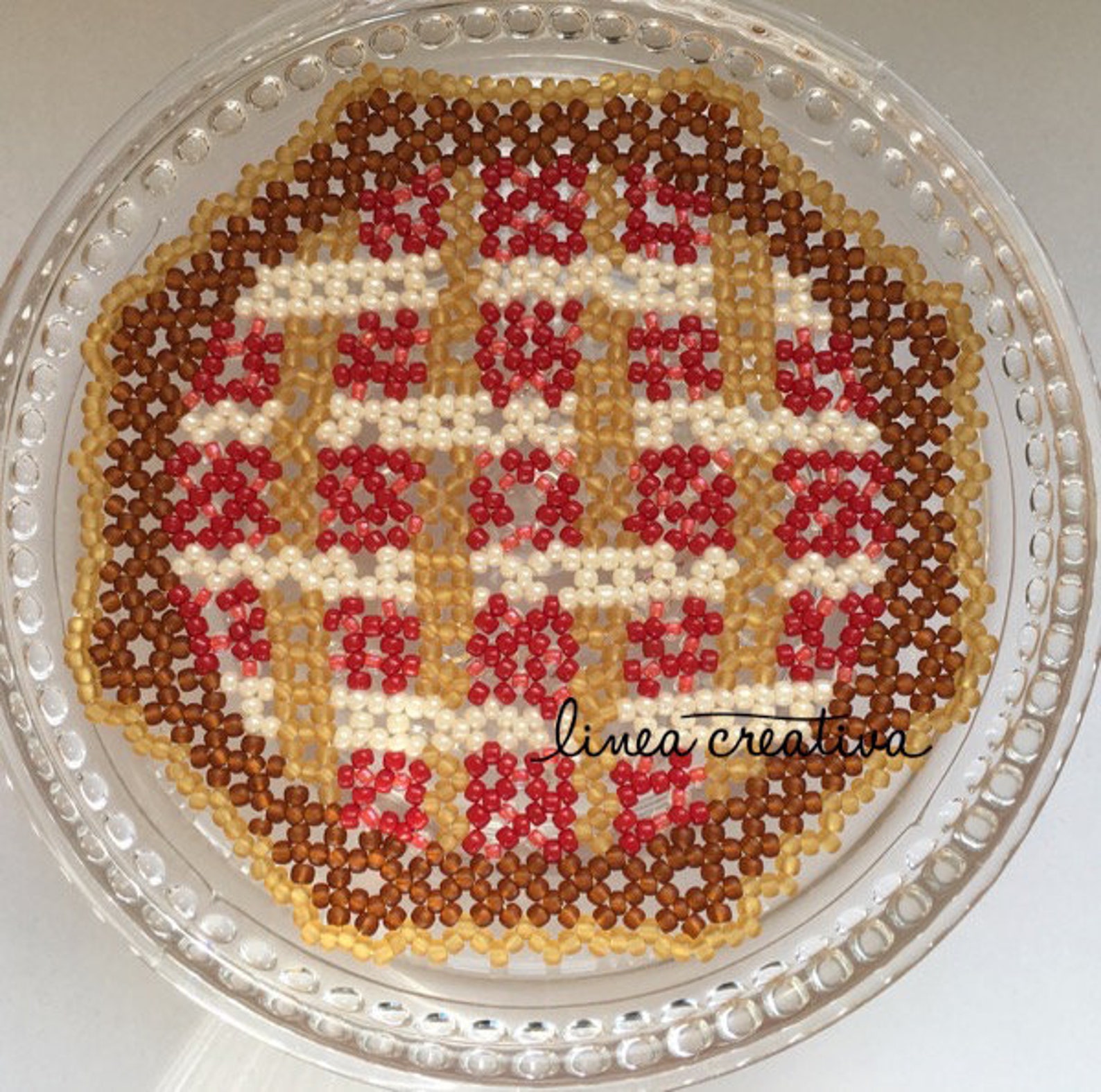 PDF Pattern for Beaded Pie Doily 11 Cm, Code LC 17 - Etsy