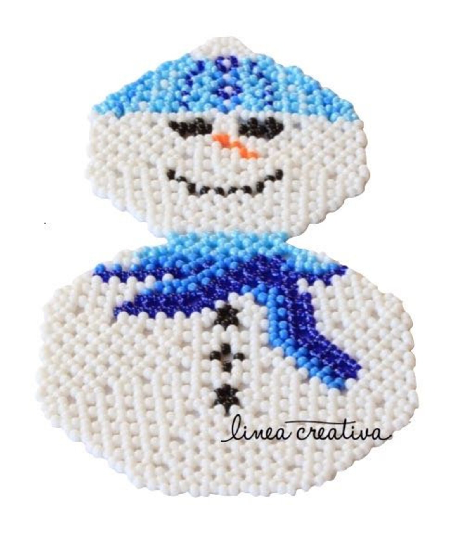 PDF Pattern for Beaded Snowman 8 X 16 Cm, Code LC 1/2015 - Etsy
