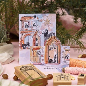 Stamp House 4 Outline - Etsy