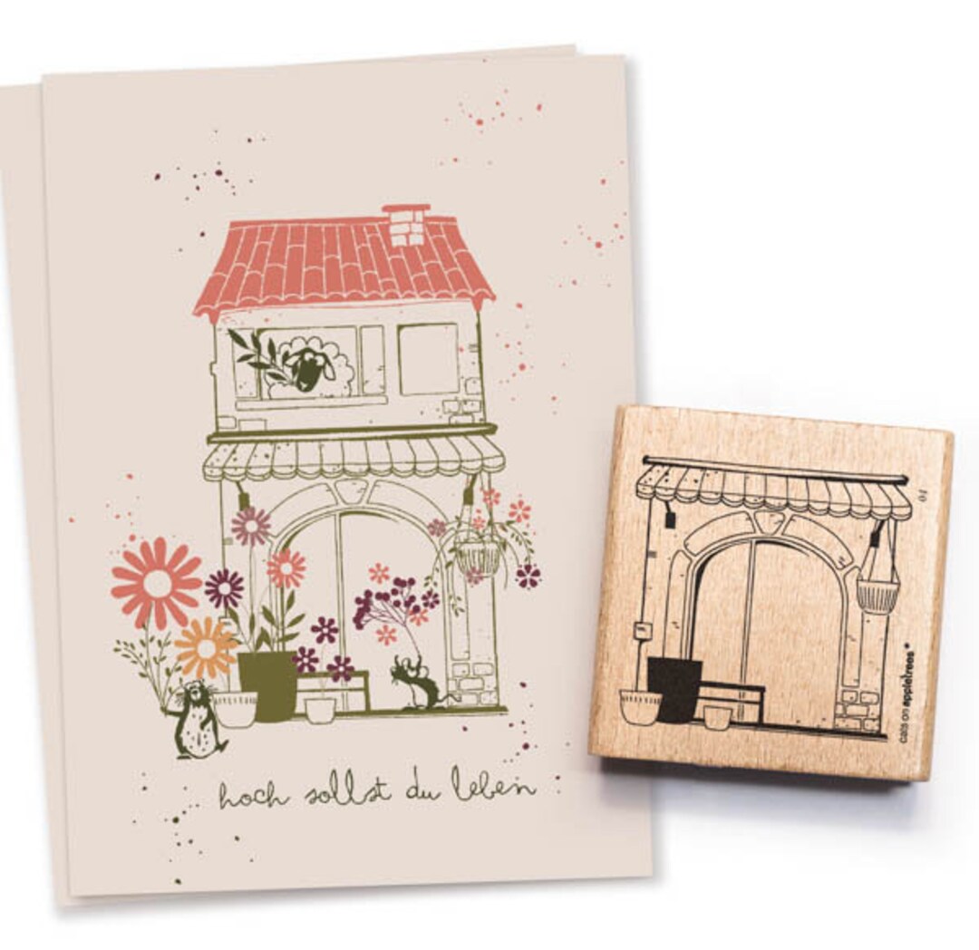 Stamp House 4 Outline - Etsy