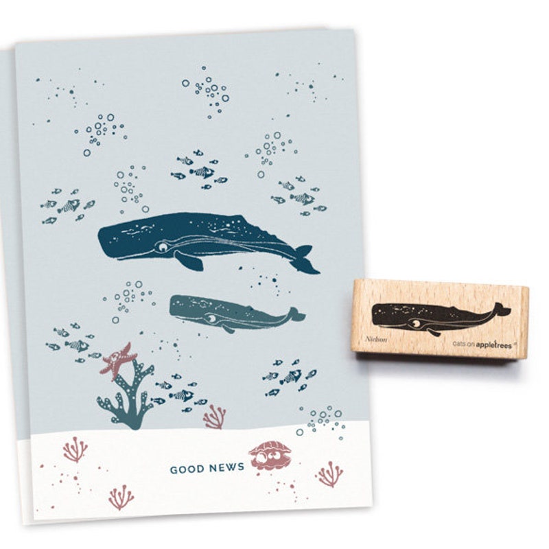 Whale Rubber Stamp - Etsy