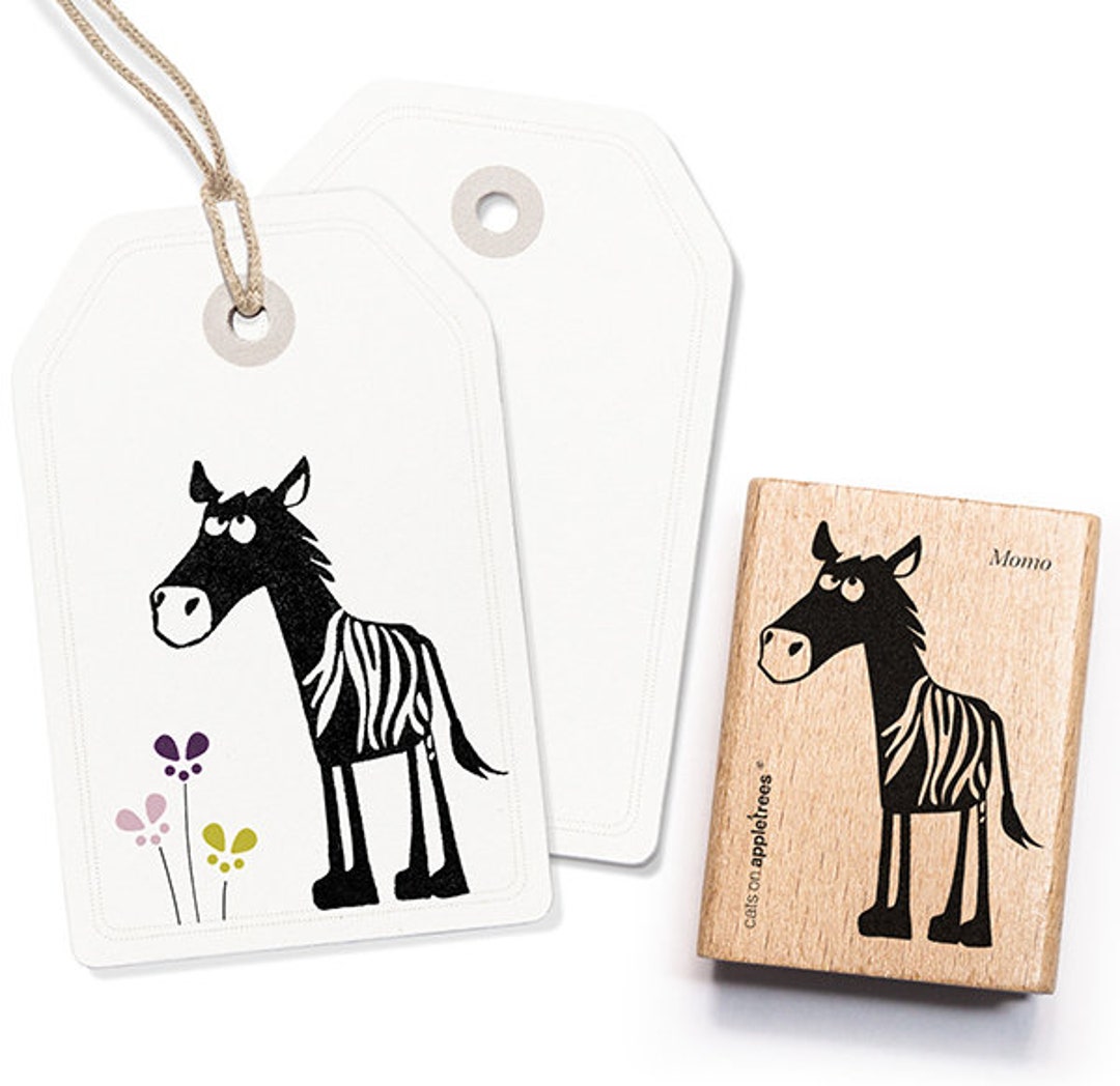 Stamp Momo, the Zebra - Etsy