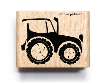 Mini Rubber Stamp TRACTOR Ø 15 Mm - Etsy