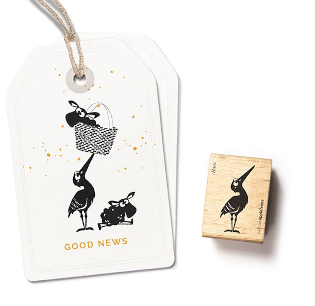 Stamp Hans the Stork - Etsy