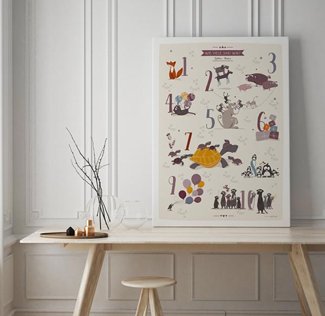 Numbers Poster - Etsy